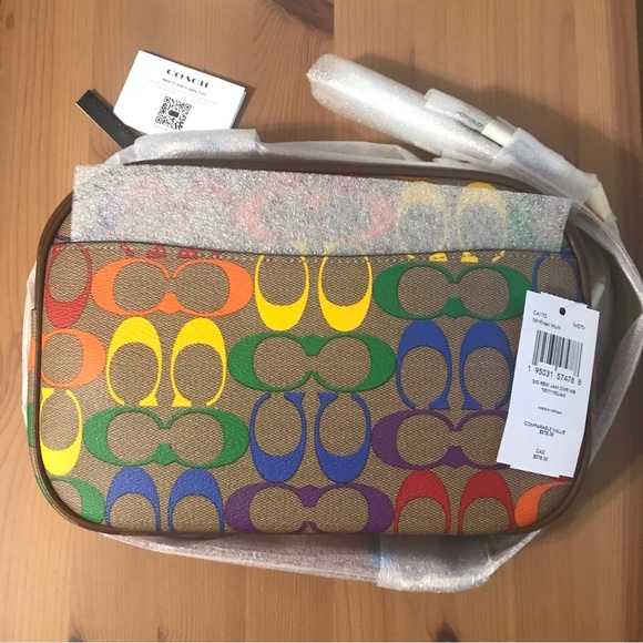 Coach | Bags | Coach Jamie Camera Bag In Rainbow Signature Canvas ...